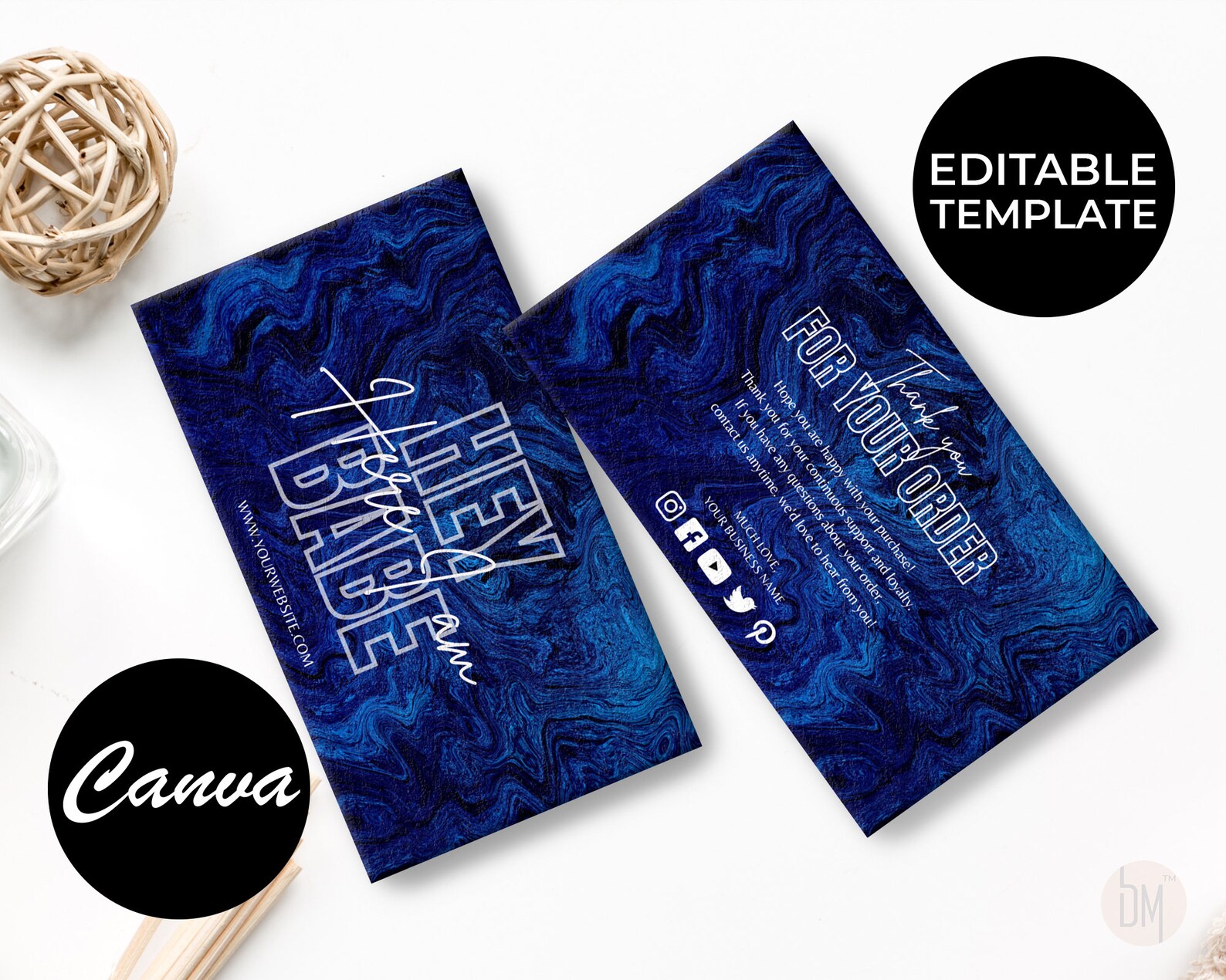 Minimalist Thank You for Your Order Card Template Thank You | Etsy