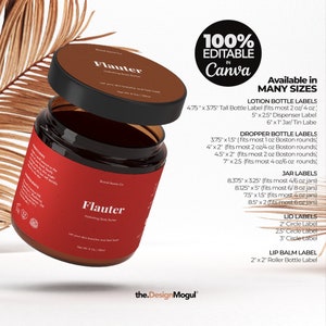 Fully Editable Body Product Labels CANVA, DIY Cosmetic Labels, Editable ...
