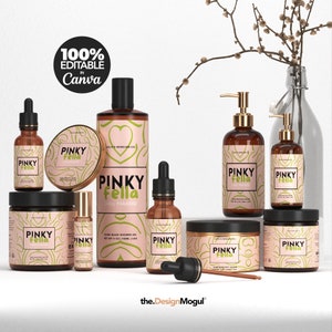 Pinky Fella - DIY Editable Cosmetic Label Templates - Canva Label ...