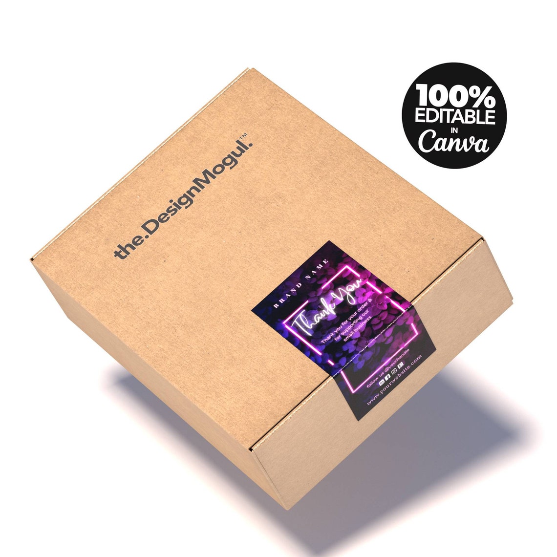 Editable Box Label Templatepackaging Labels Order Packaging | Etsy