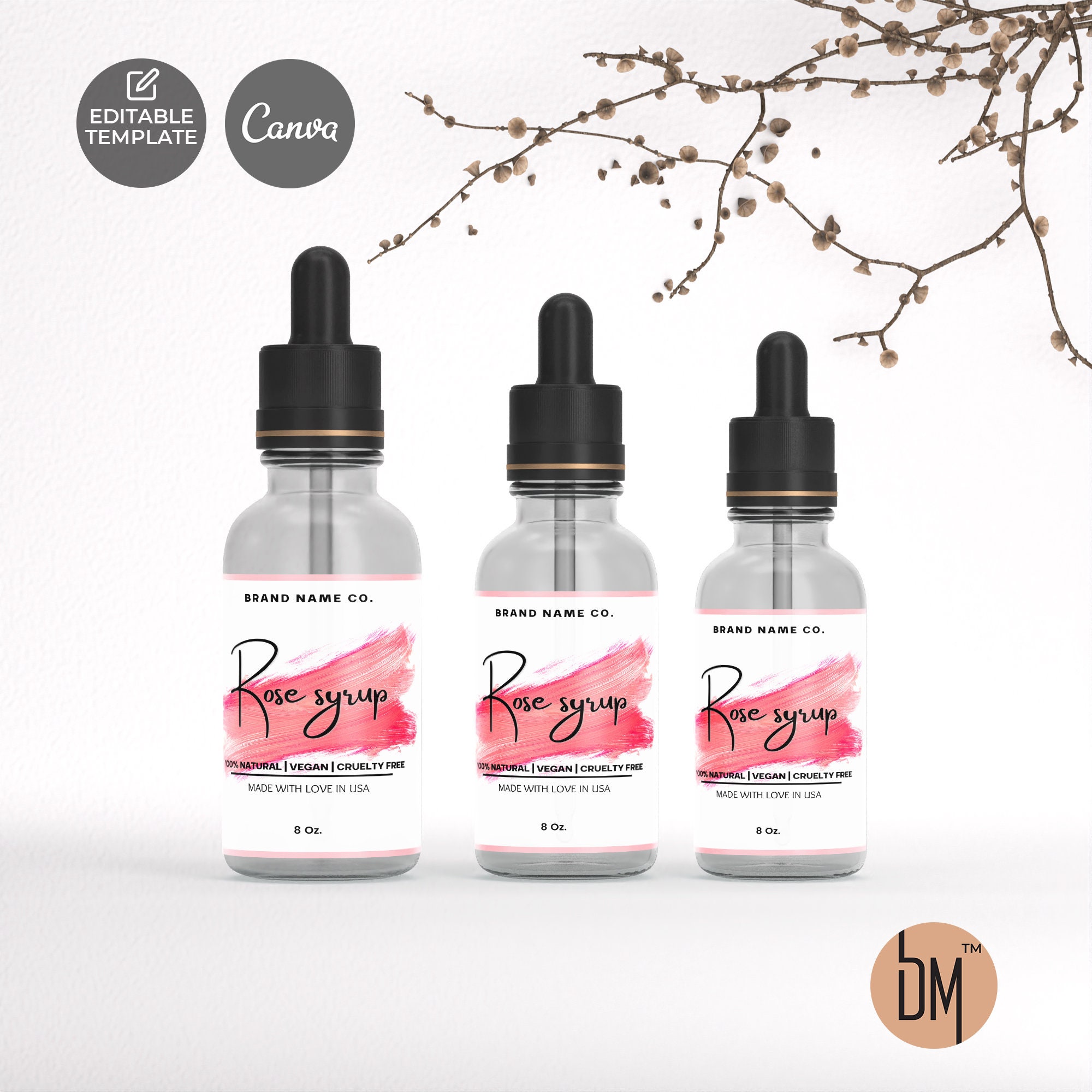 Editable Skincare Labels Pack DIY Body Product Labels - Etsy