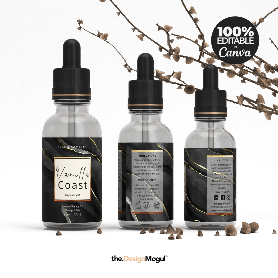 Editable Body Product Labels Custom Skin Care Labels DIY - Etsy