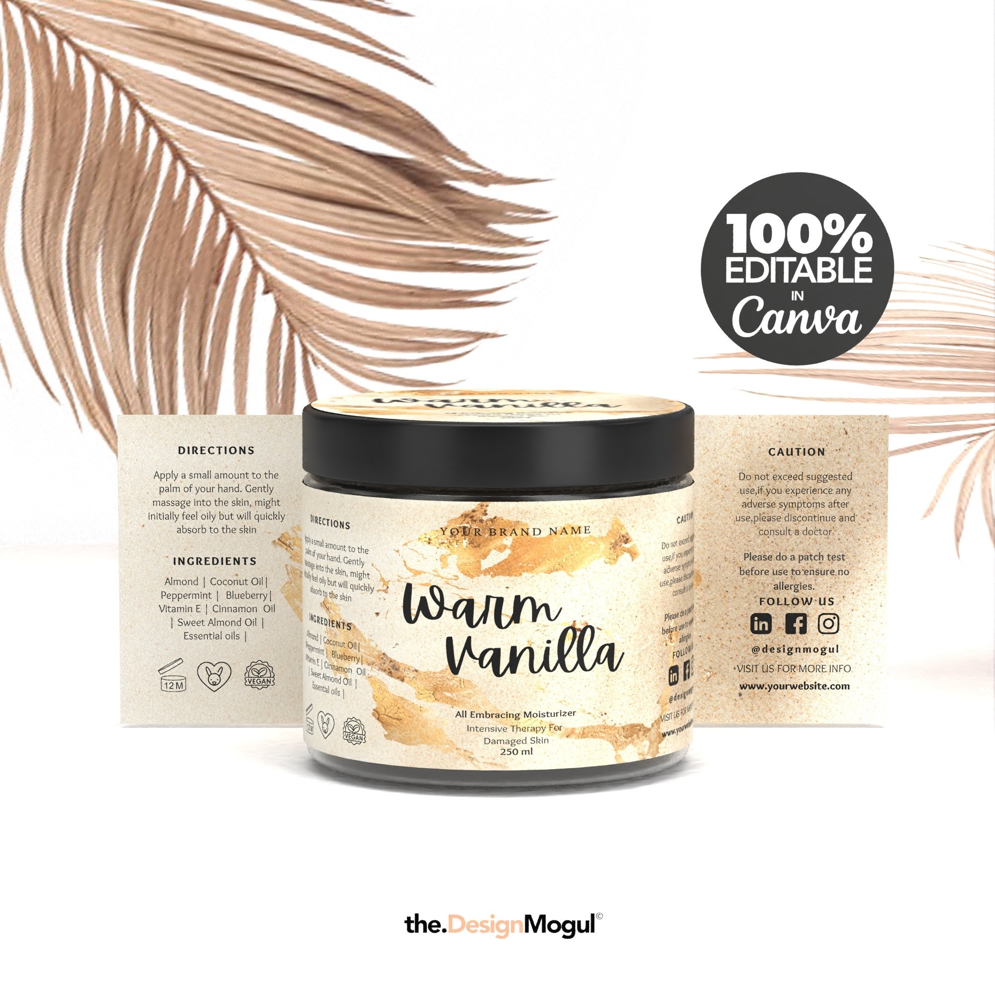 Editable Body Product Labels Custom Skin Care Labels DIY - Etsy