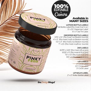 Pinky Fella - DIY Editable Cosmetic Label Templates - Canva Label ...