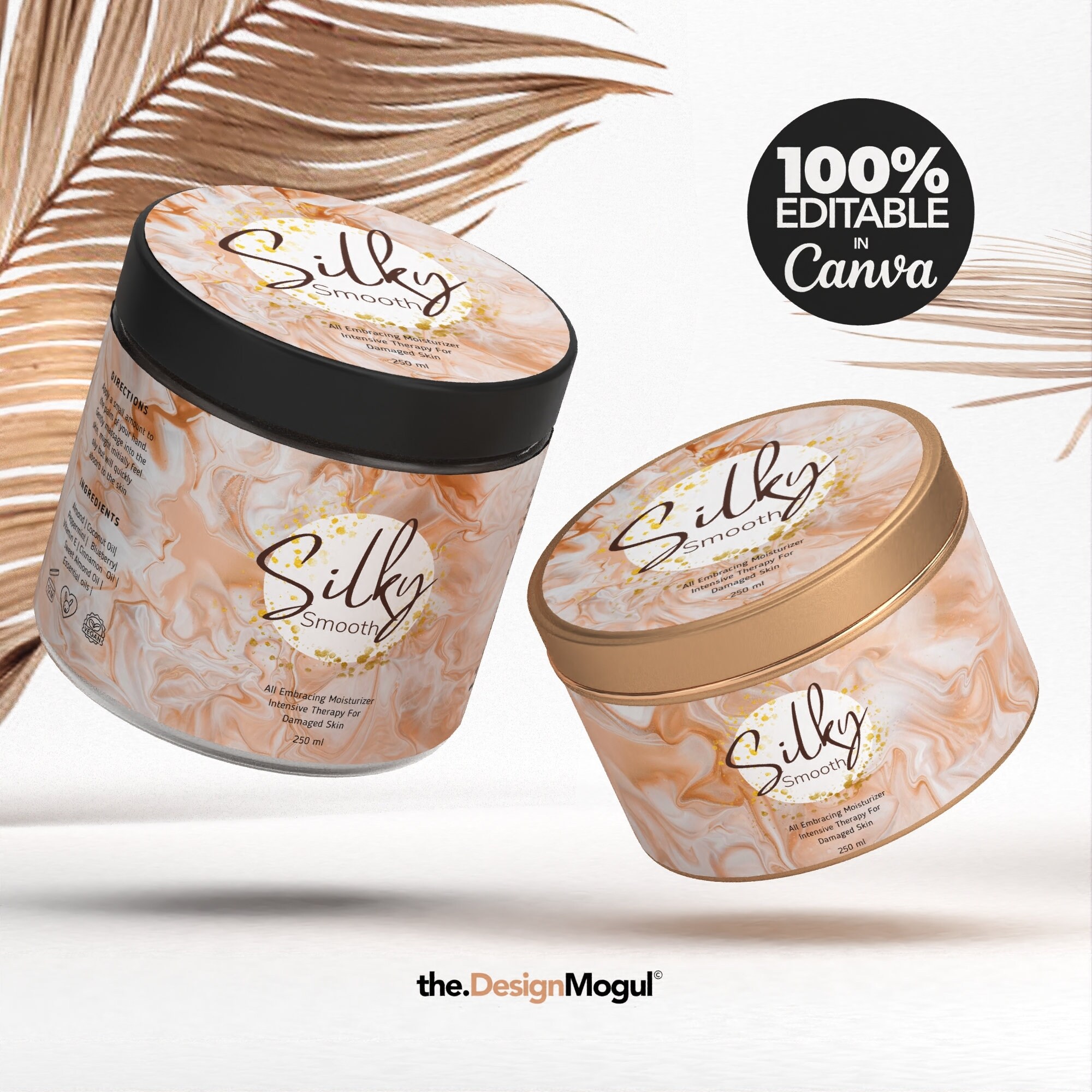 Silky Smooth Nature Editable Cosmetic Labels Template Body - Etsy