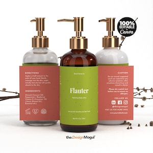 Fully Editable Body Product Labels CANVA, DIY Cosmetic Labels, Editable ...