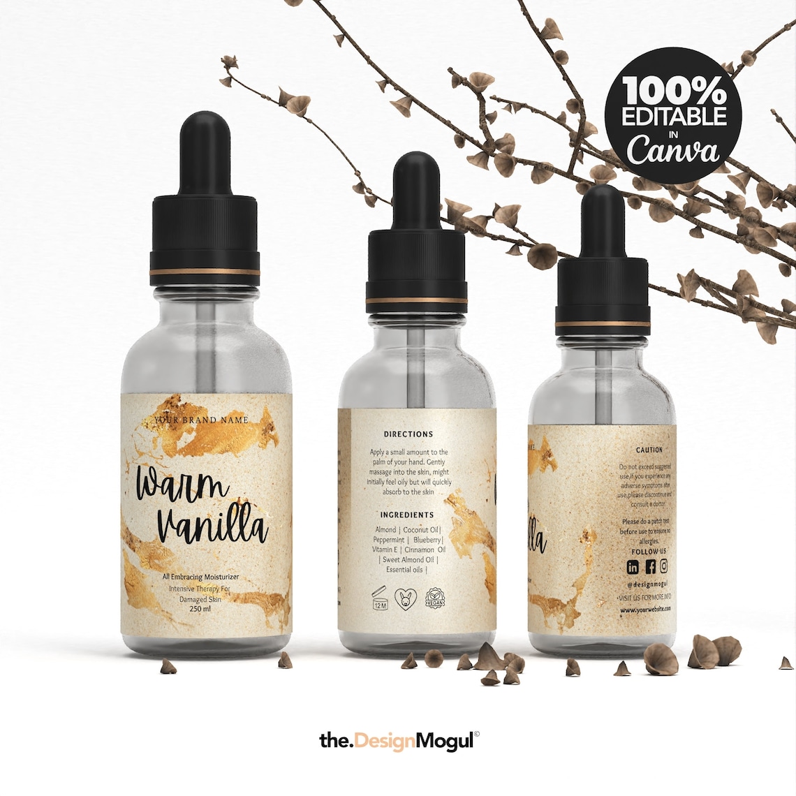 Editable Body Product Labels Custom Skin Care Labels DIY - Etsy