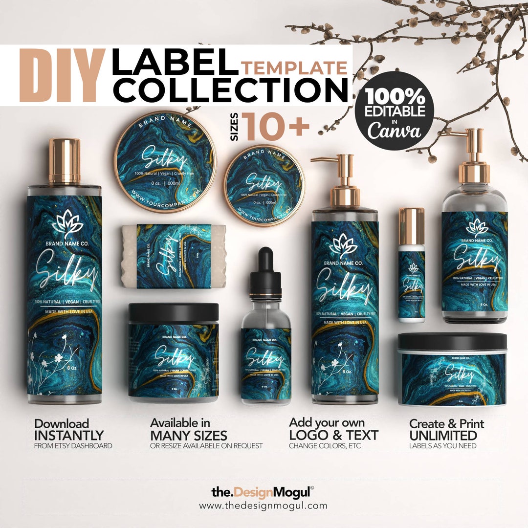 Editable Skincare Labels Pack, DIY Body Product Labels, Cosmetic Label ...