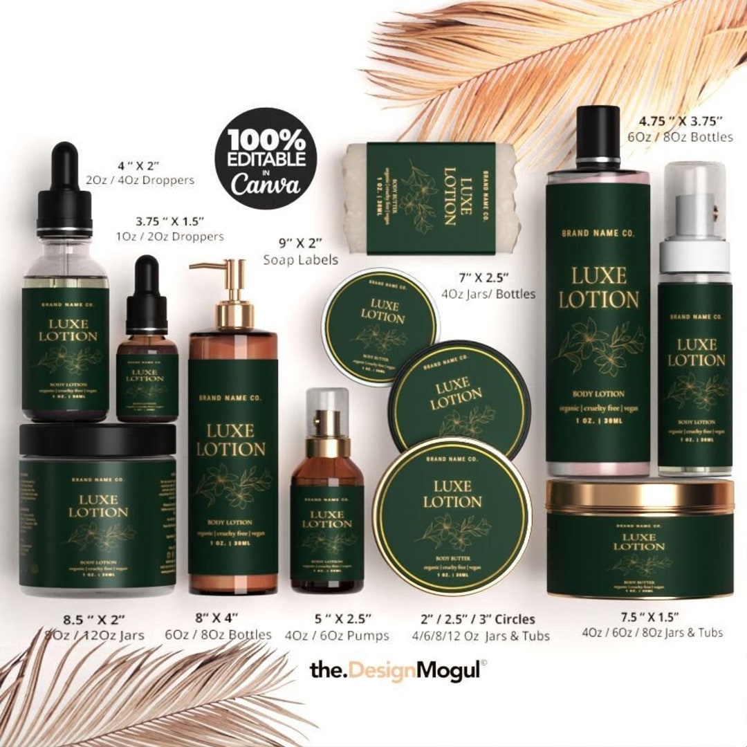 Hair Product Label Template Bundle | Beauty Label Templates | Hair Care ...