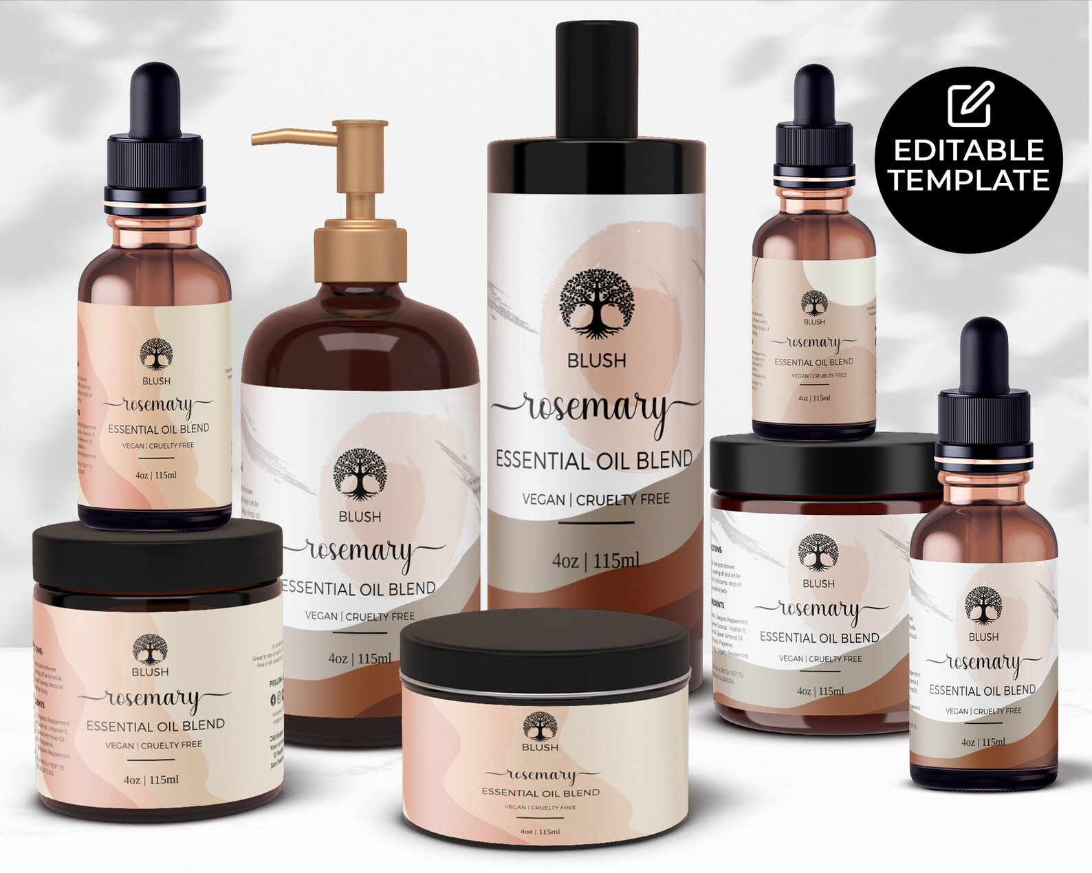 BOHO Editable Skin Care Labels CUSTOM Product Label Editable - Etsy