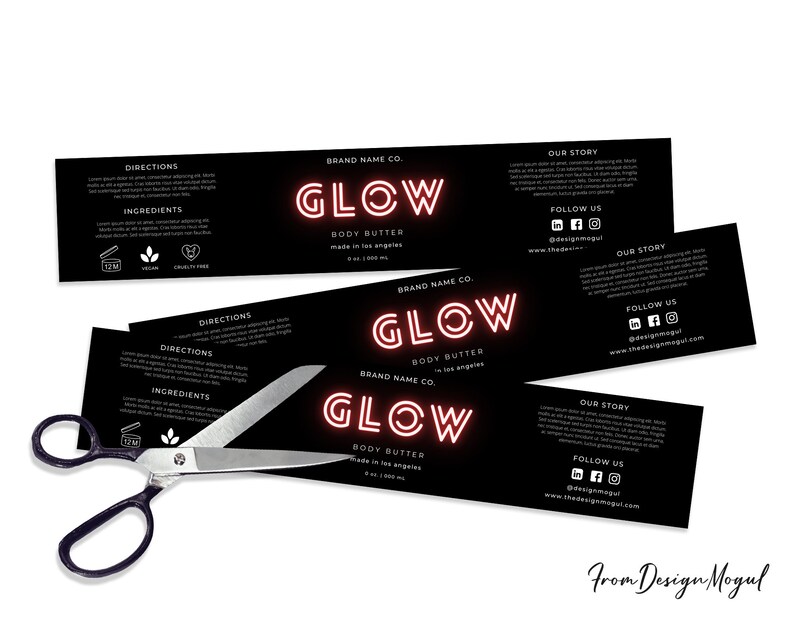 EDITABLE Body Butter Label Template DIY Shea Butter Labels - Etsy