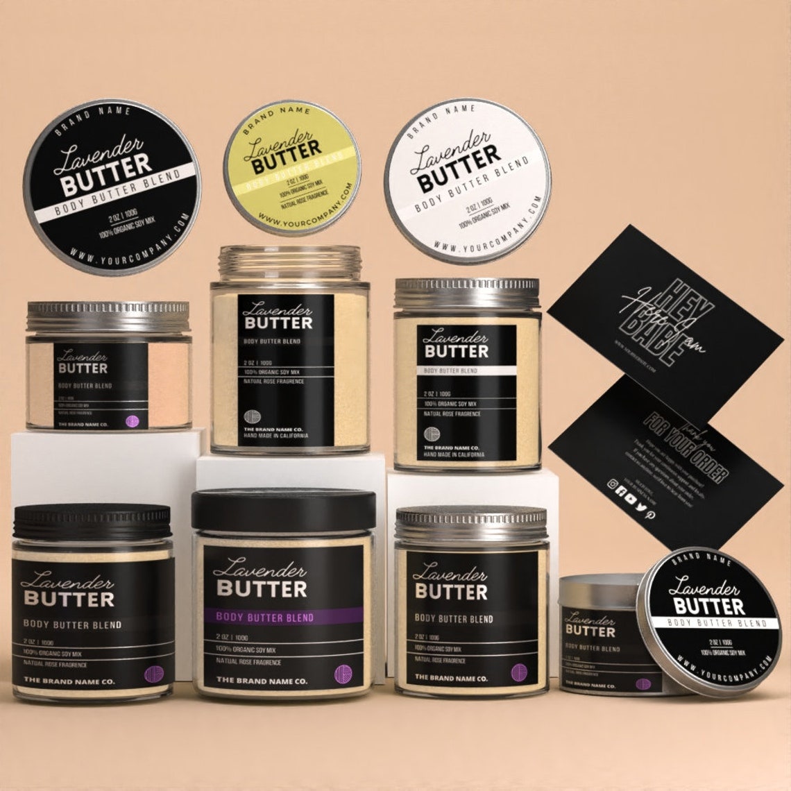 DIY Editable Candle Jar Labels Holographic Iridescent - Etsy