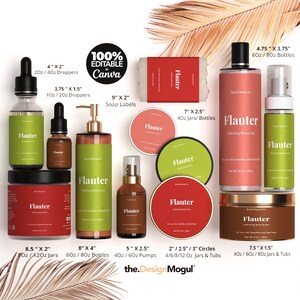 Fully Editable Body Product Labels CANVA, DIY Cosmetic Labels, Editable ...