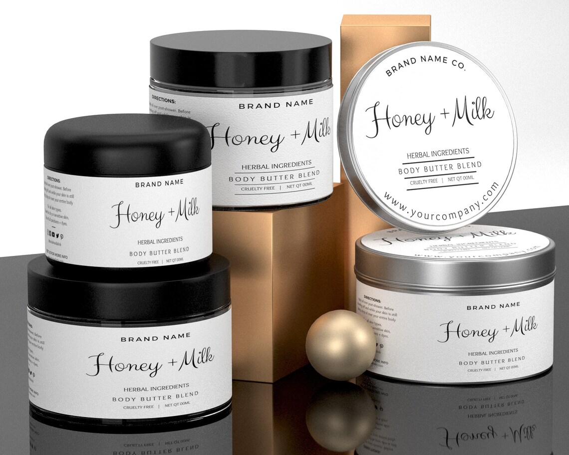 Editable DIY Body Butter Label Collection Printable Beauty | Etsy