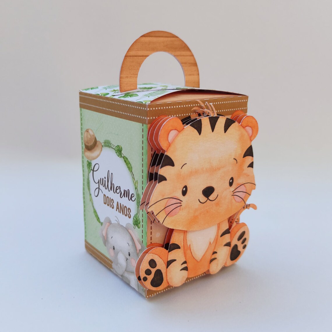 Safari Party Favor Box, Personalized Party Decor, Birthday Pack 20 Box ...