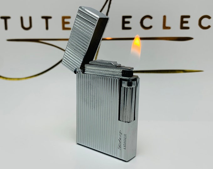 Silver Flint Lighter, Refillable Butane Flip Top With Side Grind Flint ...