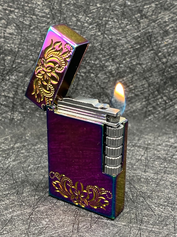 Engraved Lighter Refillable Flip Top With Side Grind Flint - Etsy