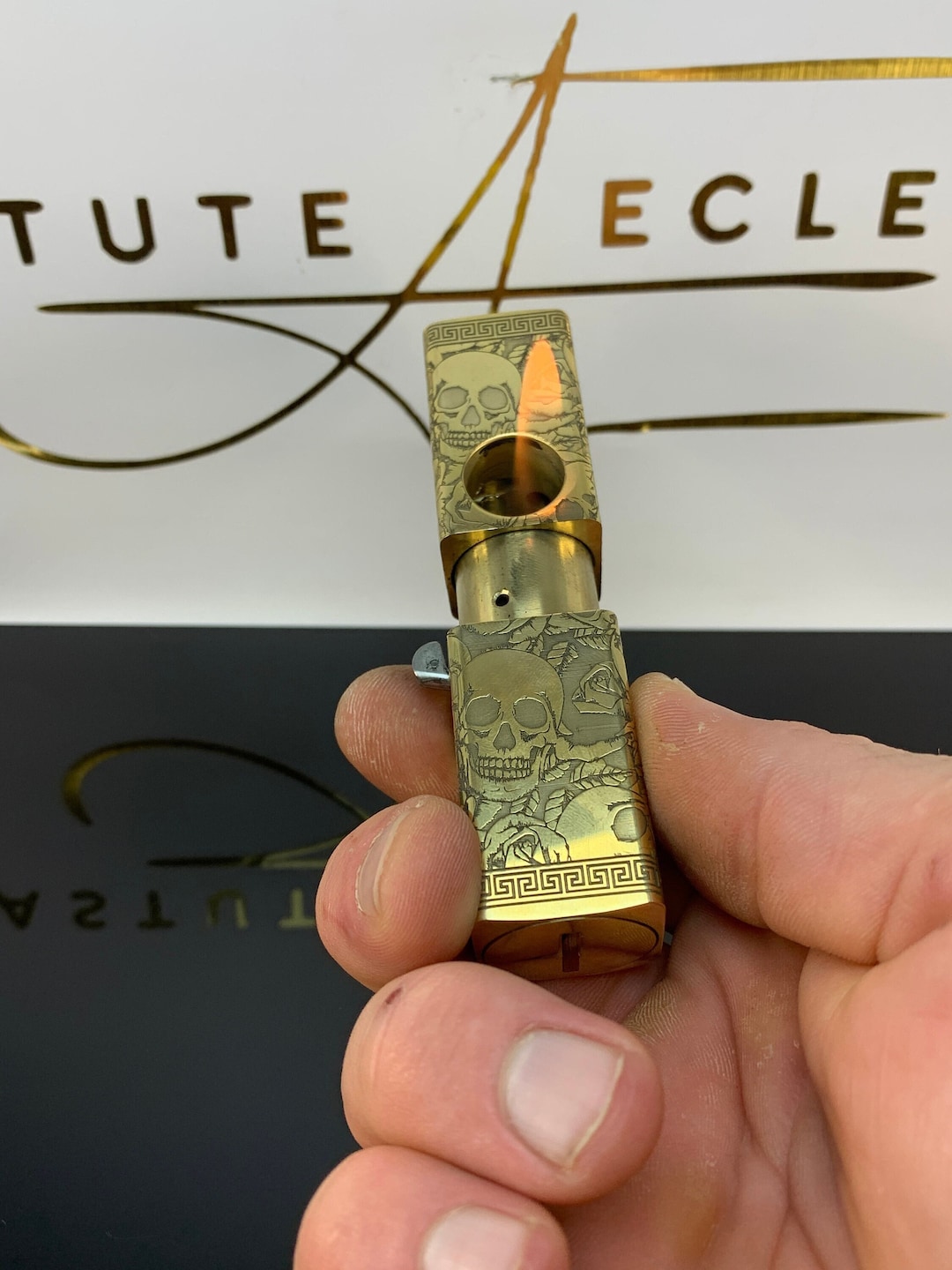 Mechanical Pipe Lighter, Auto Pop up Ignition, Refillable Lighter Fluid ...