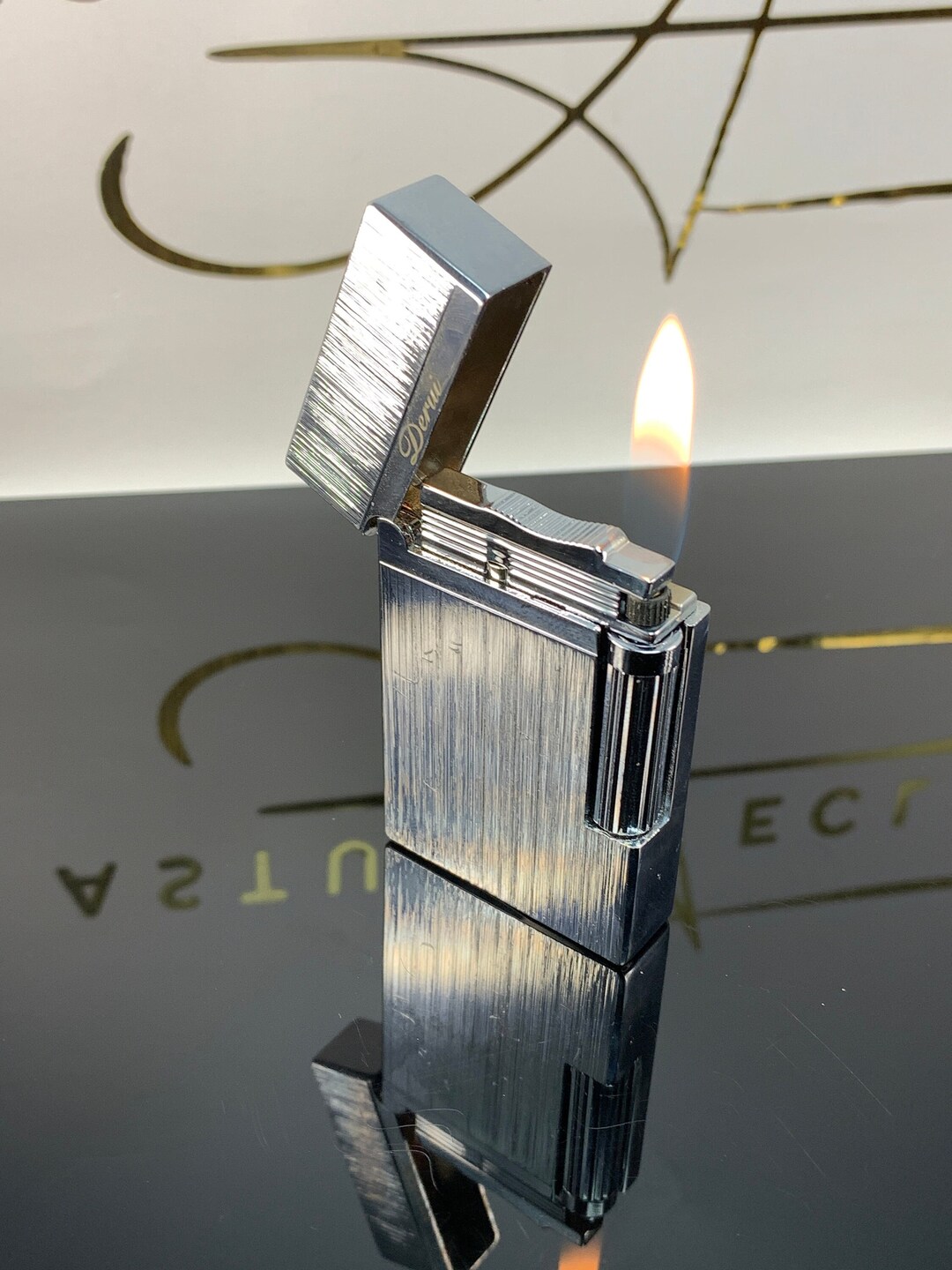 Classy Lighter, Refillable Flip Top With Side Grind Flint, Cool Brushed ...