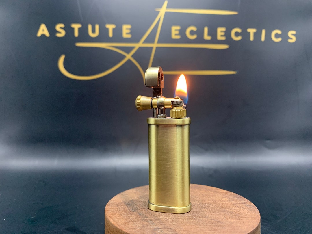 Bronze Wick Lighter Flint Wheel Kerosene Cool Vintage Steampunk Flip ...