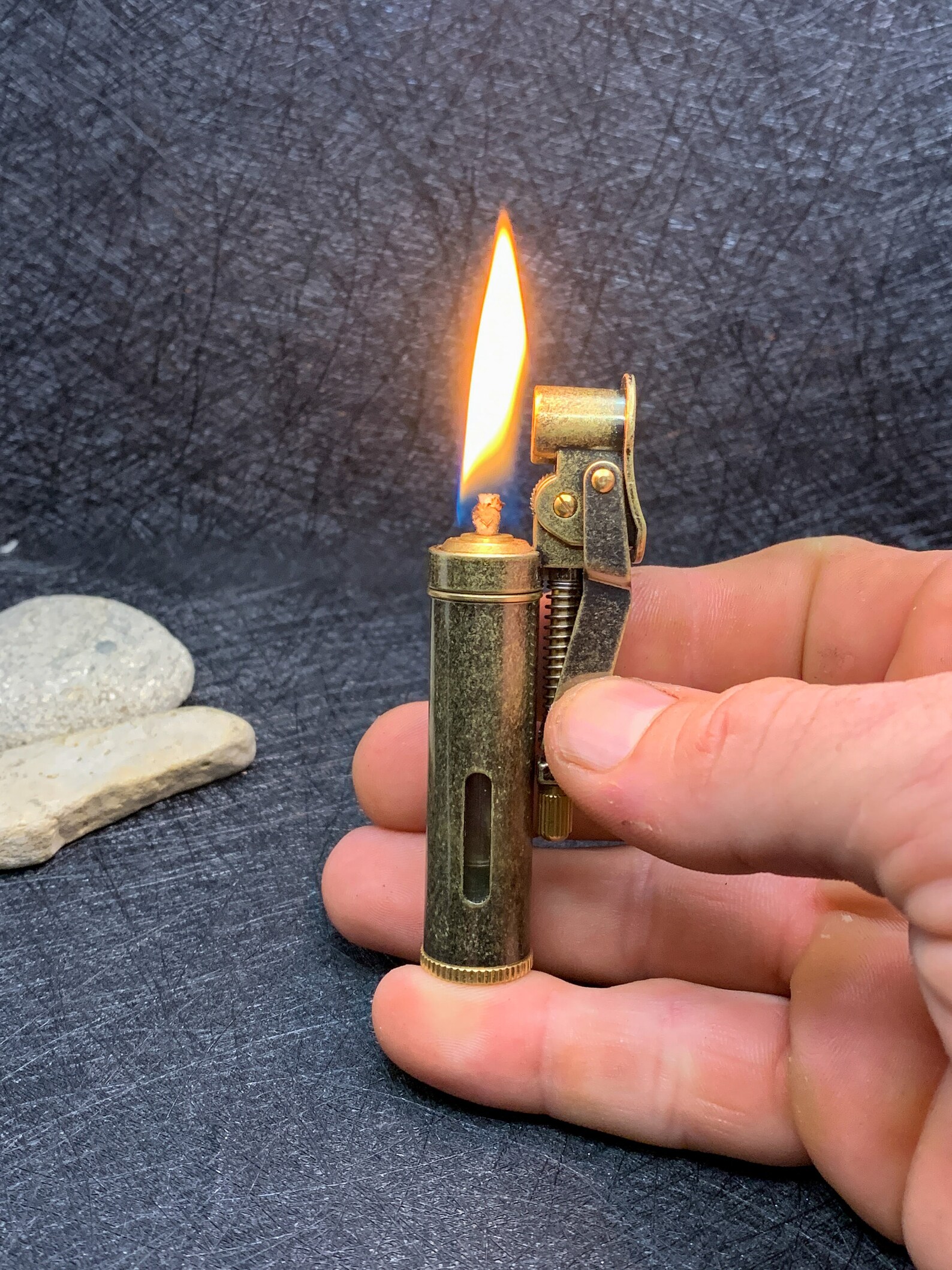 Vintage Bronze Mechanical Lighter Kerosene Steampunk Trench - Etsy