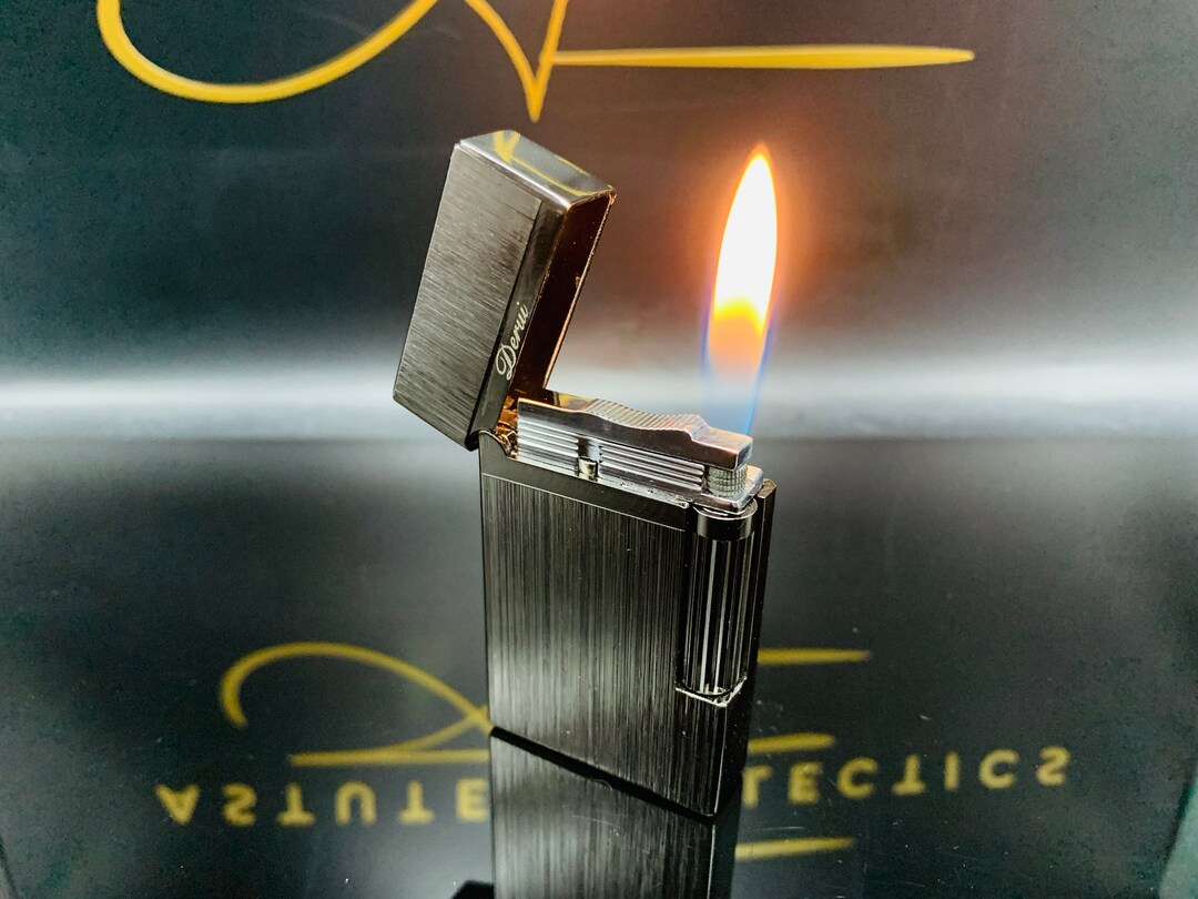 Classy Lighter, Refillable Flip Top With Side Grind Flint, Cool Brushed ...
