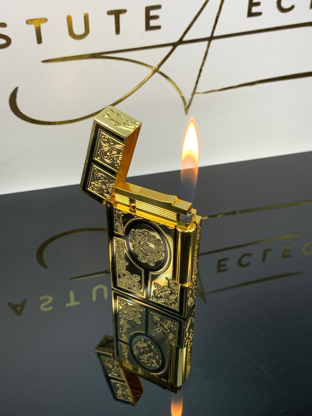 Flawless Gold Lighter, Refillable With Butane, Flint Ignition, Dupont ...