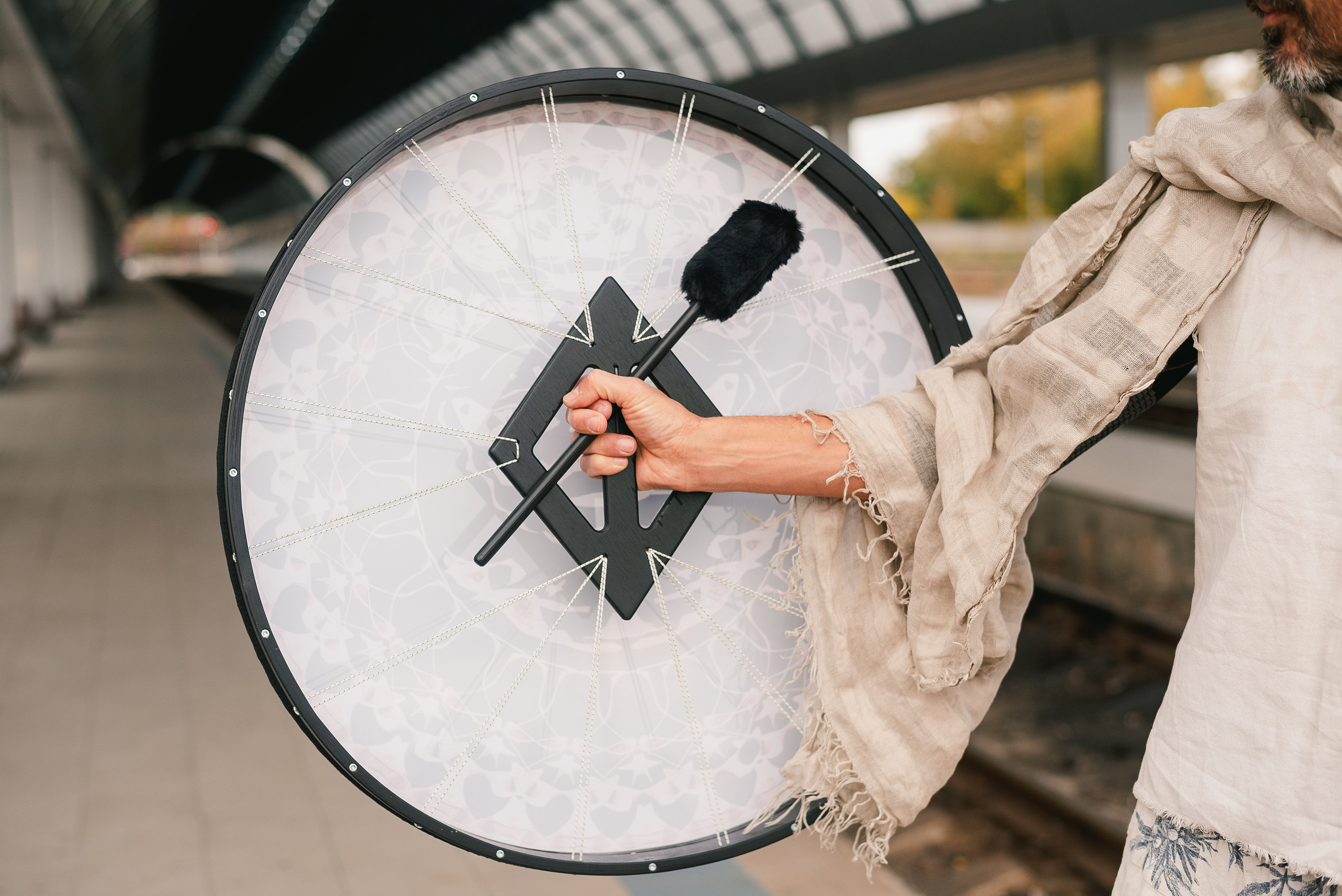 28" Vegan Shaman Drum: Deep Bass Sound Healing Tool - Etsy