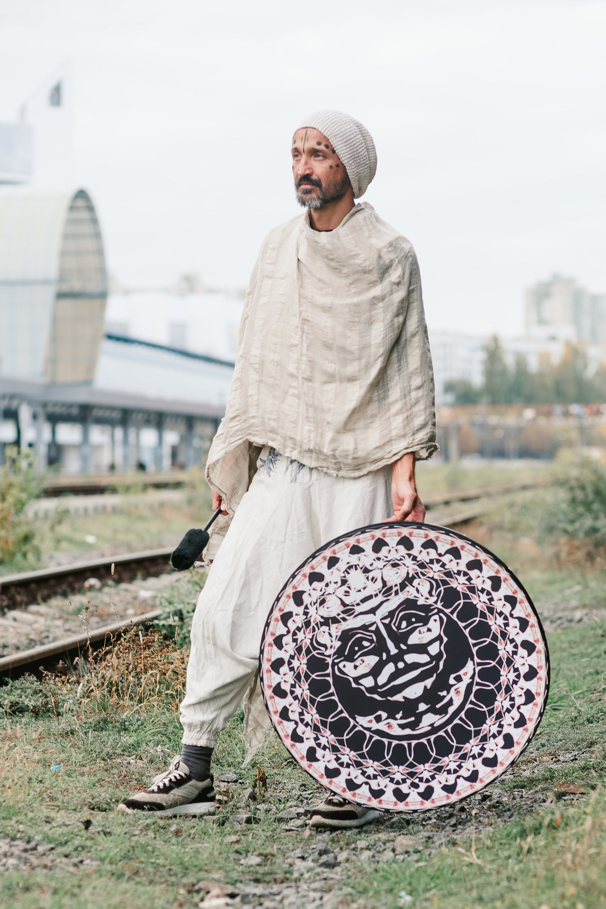 28" Vegan Shaman Drum: Deep Bass Sound Healing Tool - Etsy