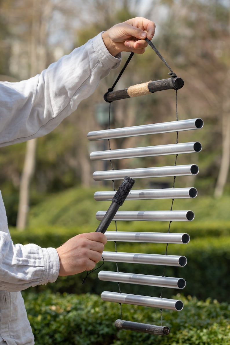 Chakra Sound Rawa Metallophone 9 Notes C Major, Handmade Tubular Chimes ...