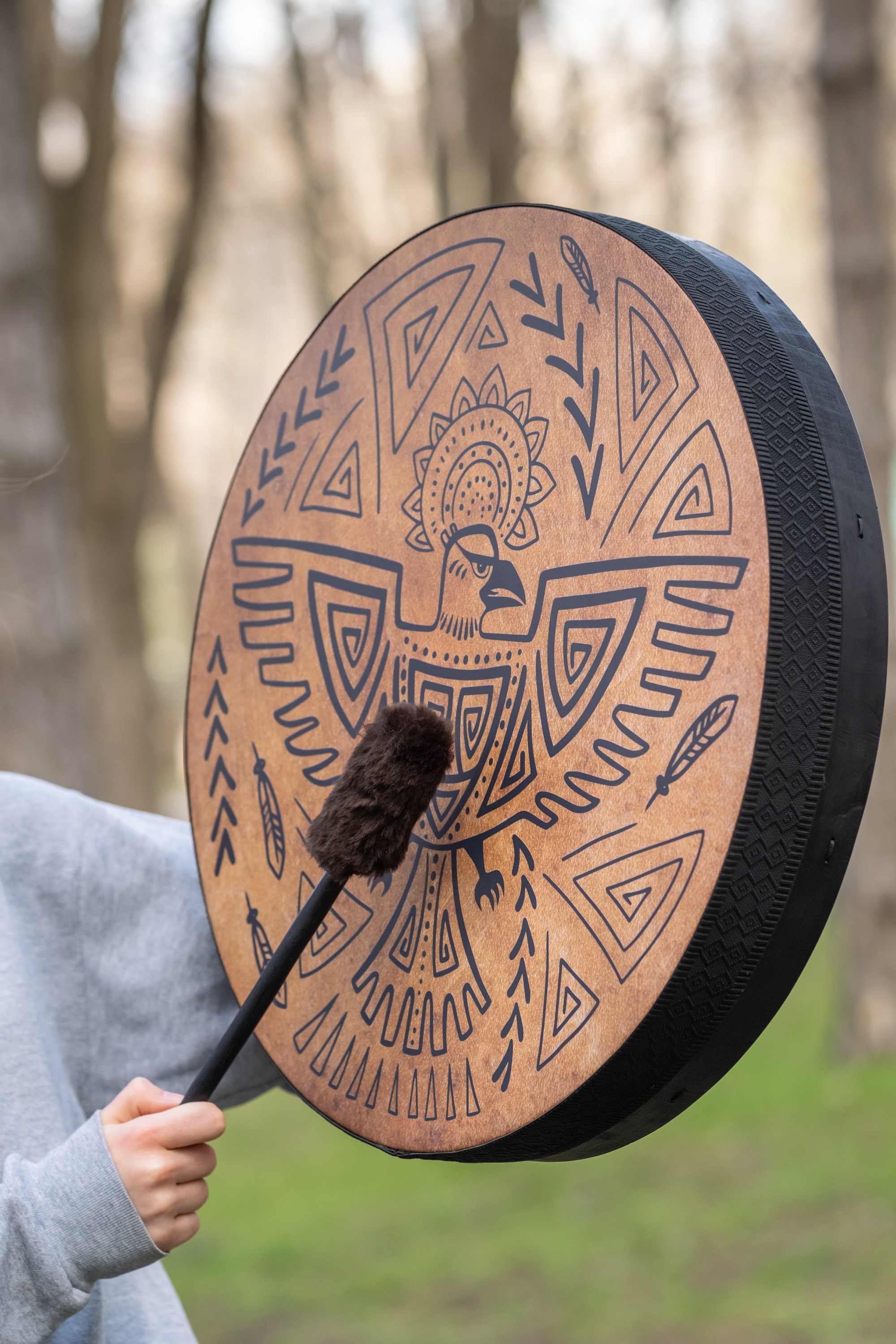 Sacred Shamanic Bird vegan drum deep bass healing tool - Etsy.de