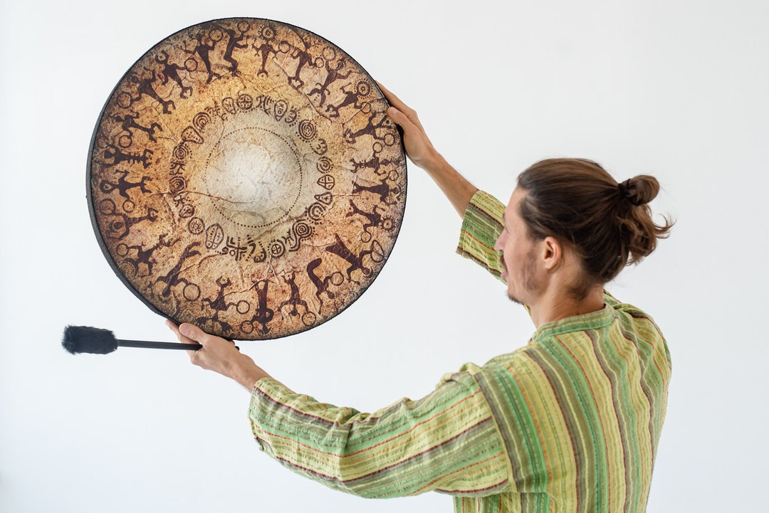 Sacred" Shamanic Circle Drum", Tunable Vegan Membrane, Sound Healing ...