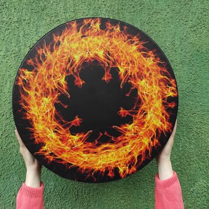 Vegan Shaman “fire Source” Drum, Deep Bass Healing Tool, Tunable Frame ...