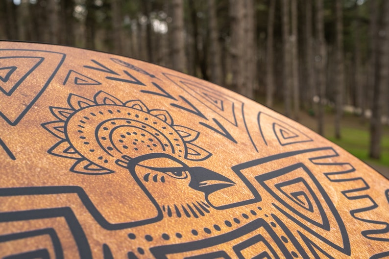 Shamanic Bird Vegan Drum: 20" Tunable Frame Drum, Sound Therapy ...