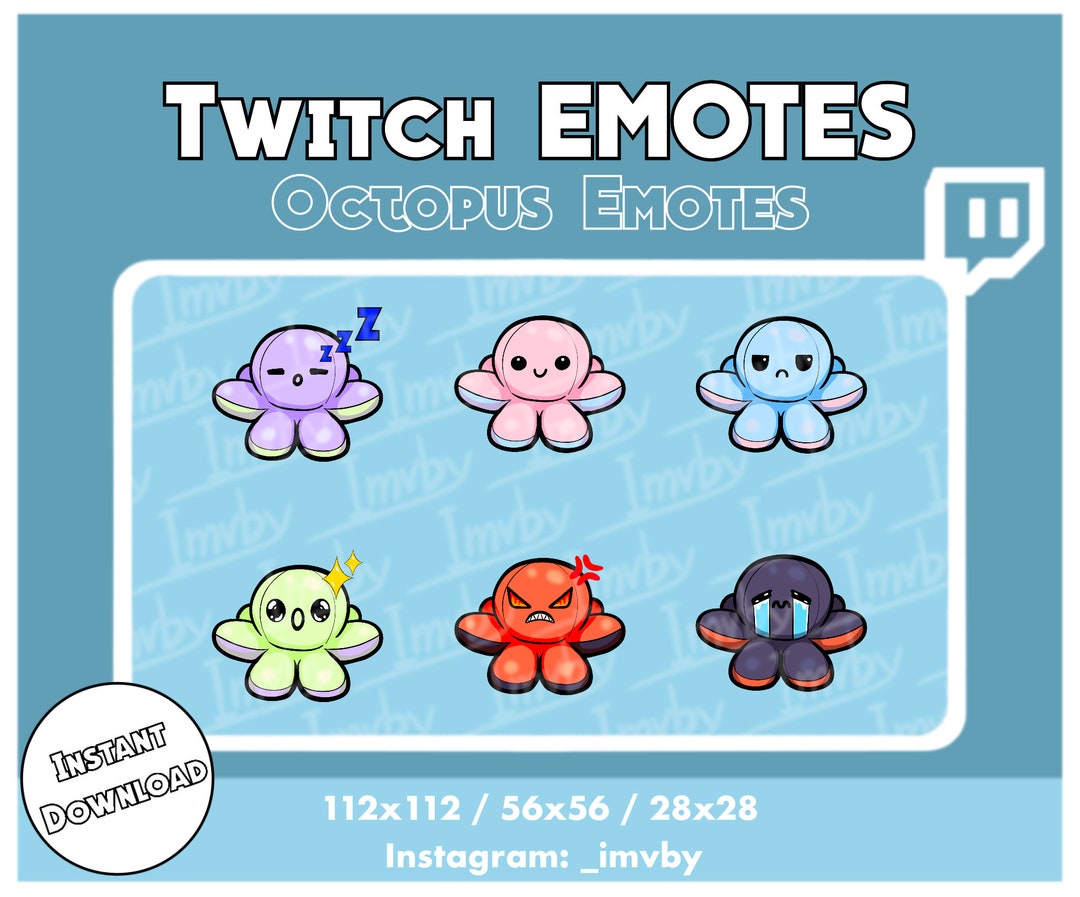 Cute Octopus Emotes, Reversible Stuffed Animal Mood Octopus Emotes for ...