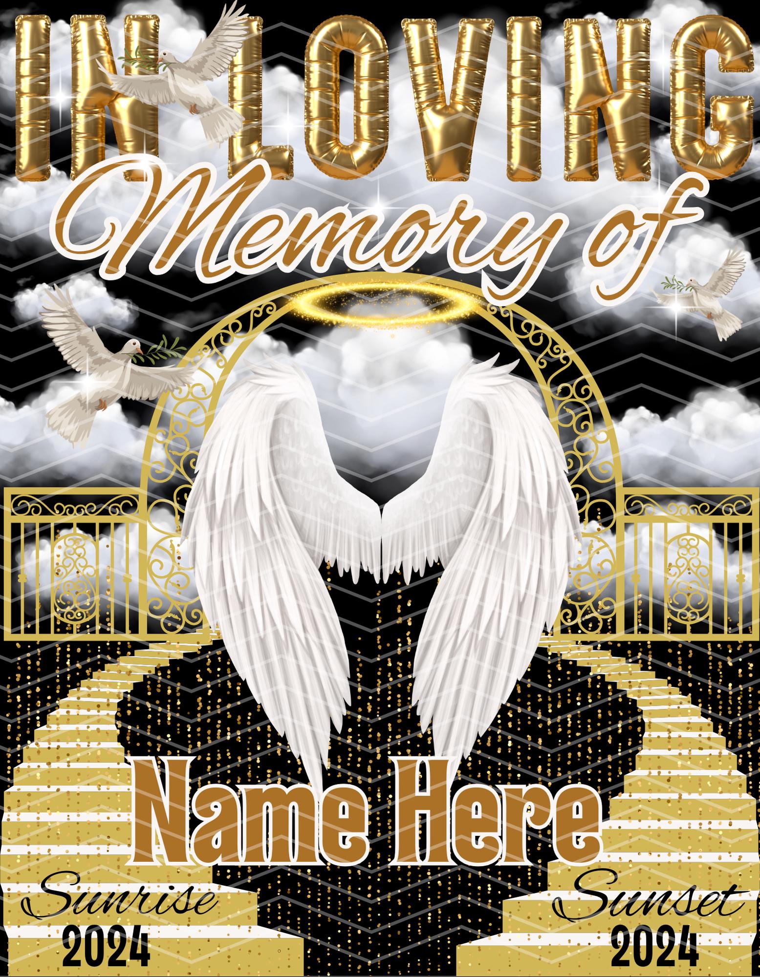 In Loving Memory Background PNG, Self Editable PNG Background, Memorial ...