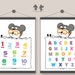 ABC 123 Wall Poster Printable, Cartoon Alphabet, Number Poster, Cute ...