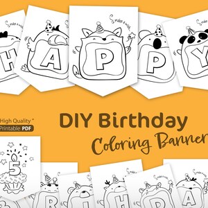 Birthday Animal Banner for Kids, DIY Birthday Party Banner, Kids ...