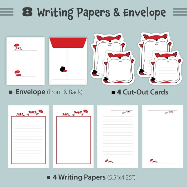 Fox Writing Paper - Etsy