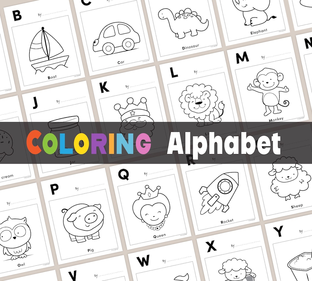 Printable ABC Coloring Flash Card, Homeschool Alphabet Printable ...
