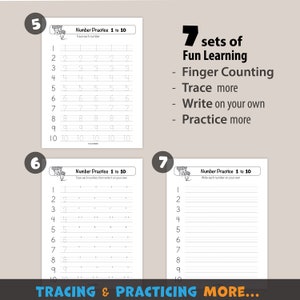 Preschool Finger Counting 1-10, Tracing Numbers, Finger Counting ...