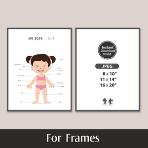 Preschooler Educational Wall Decor Printable, Cute Toddler Learning ...