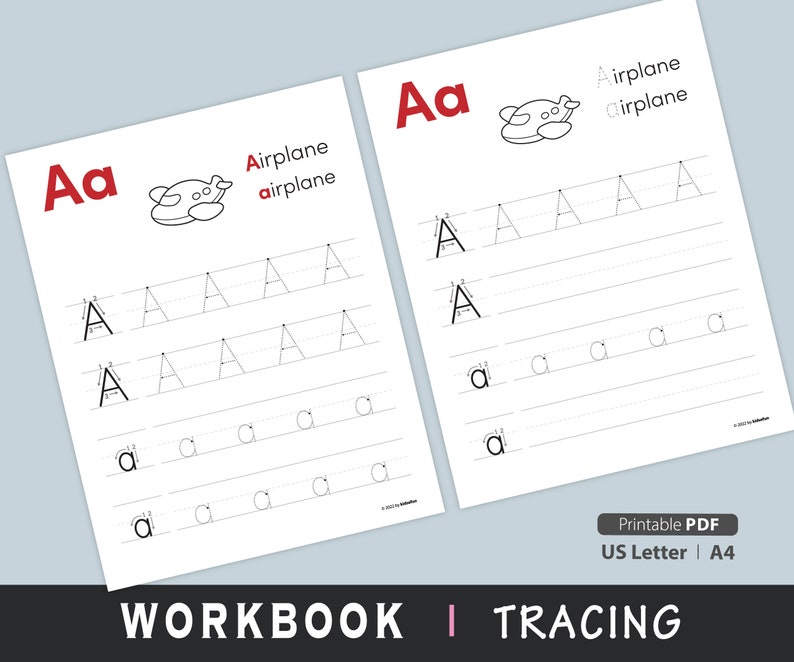 4 Sets of Fun & Easy Hand Writing Alphabet PDF, ABC Preschool Uppercase ...