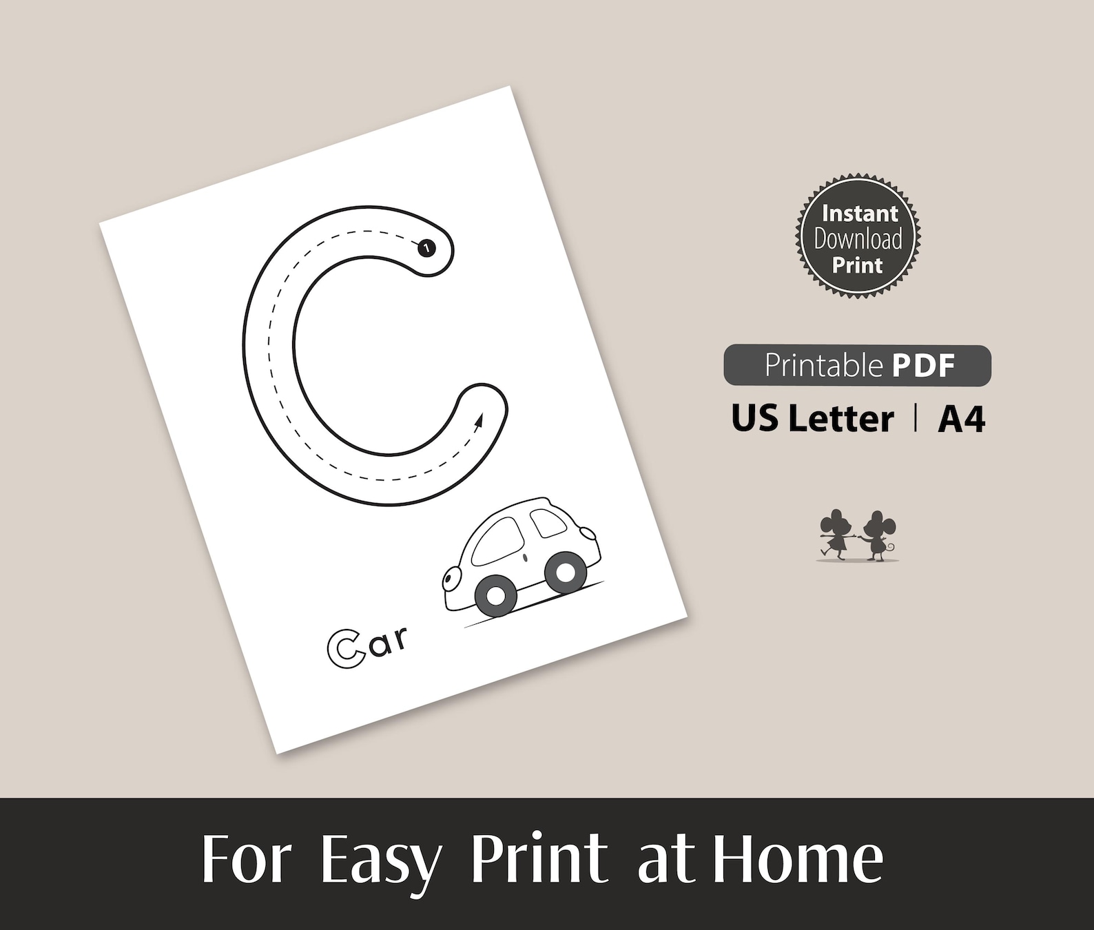 Toddler ABC Poster With DIY Fun, One Letter a Day Alphabet, Beginning ...