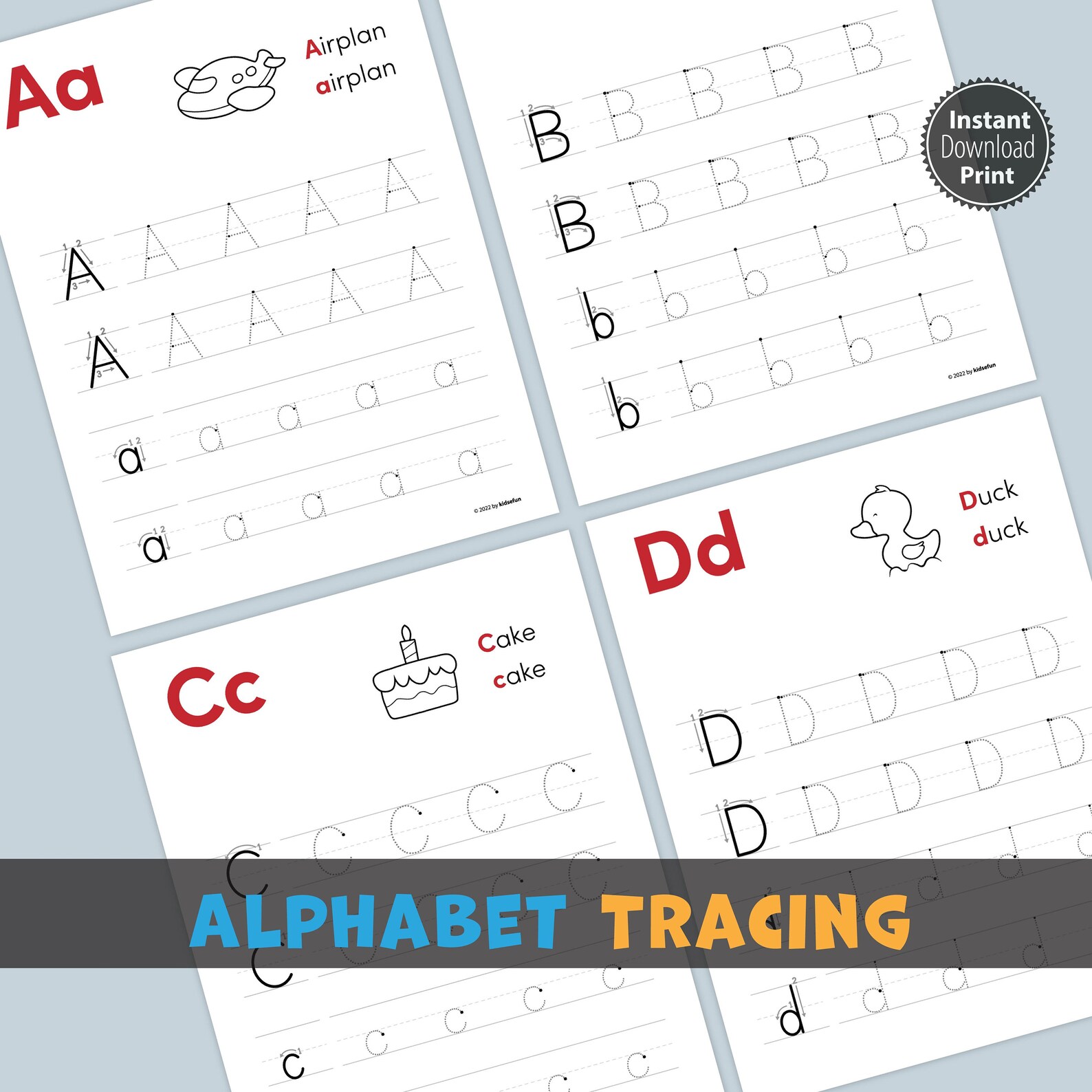 English Alphabet Poster & Workbook Combo Set, Homeschool, Classroom ...