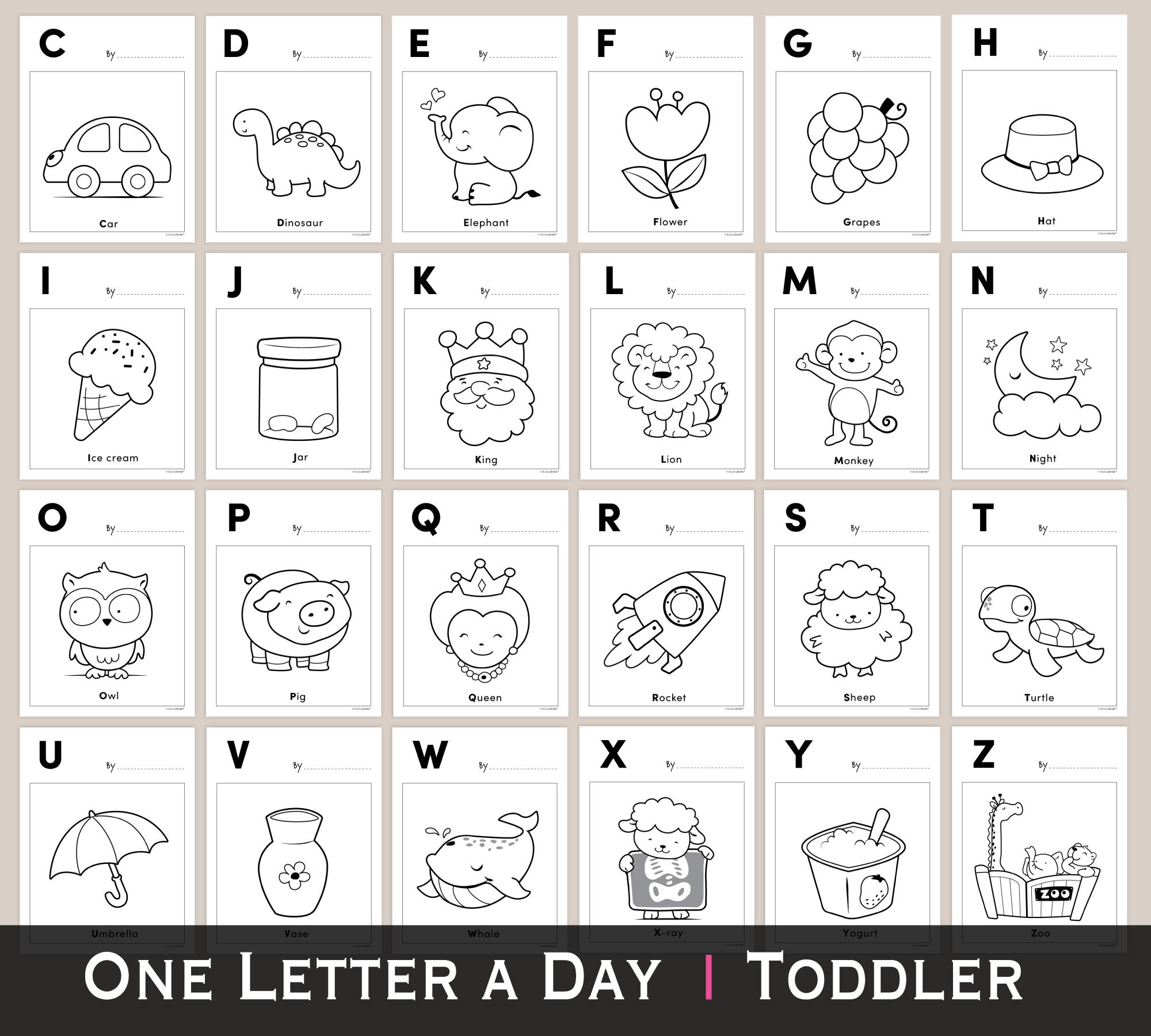 Printable ABC Coloring Flash Card, Homeschool Alphabet Printable ...
