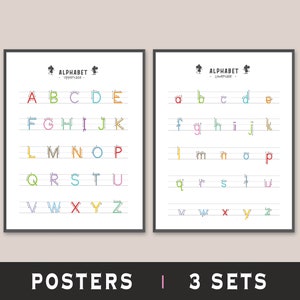 English Alphabet Poster & Workbook Combo Set, Homeschool, Classroom ...