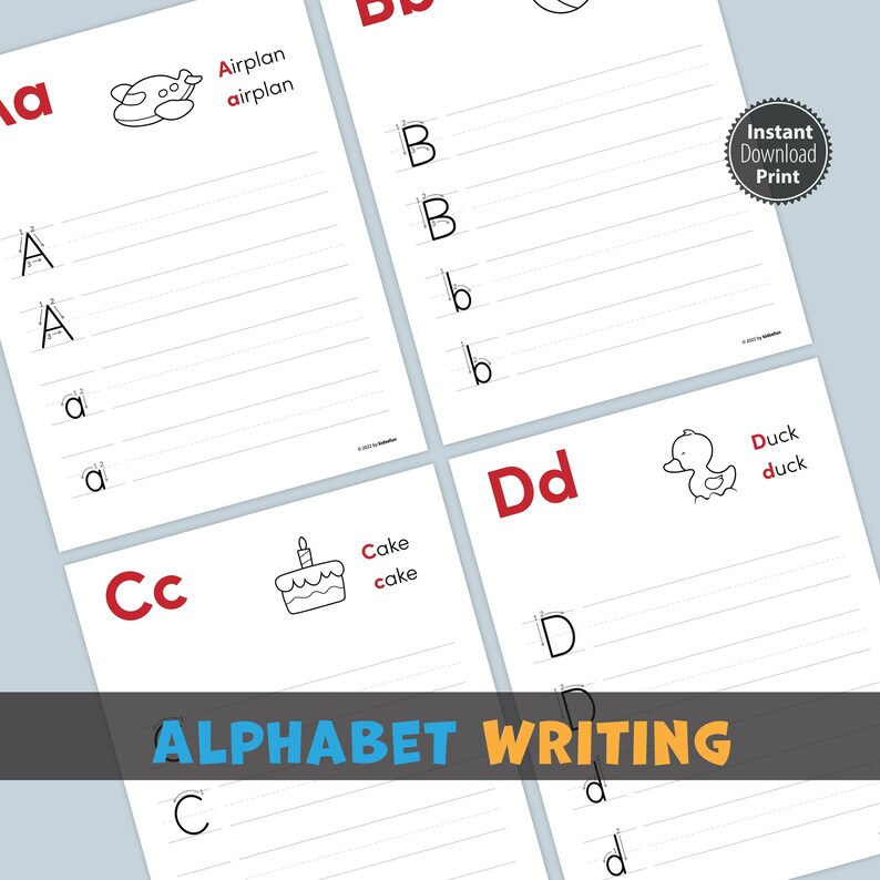 English Alphabet Poster & Workbook Combo Set, Homeschool, Classroom ...