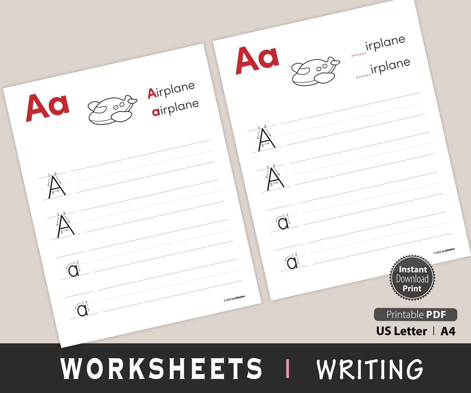 English Alphabet Poster & Workbook Combo Set, Homeschool, Classroom ...