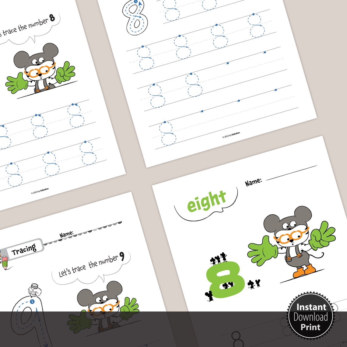 Preschool Finger Counting 1-10, Tracing Numbers, Finger Counting ...